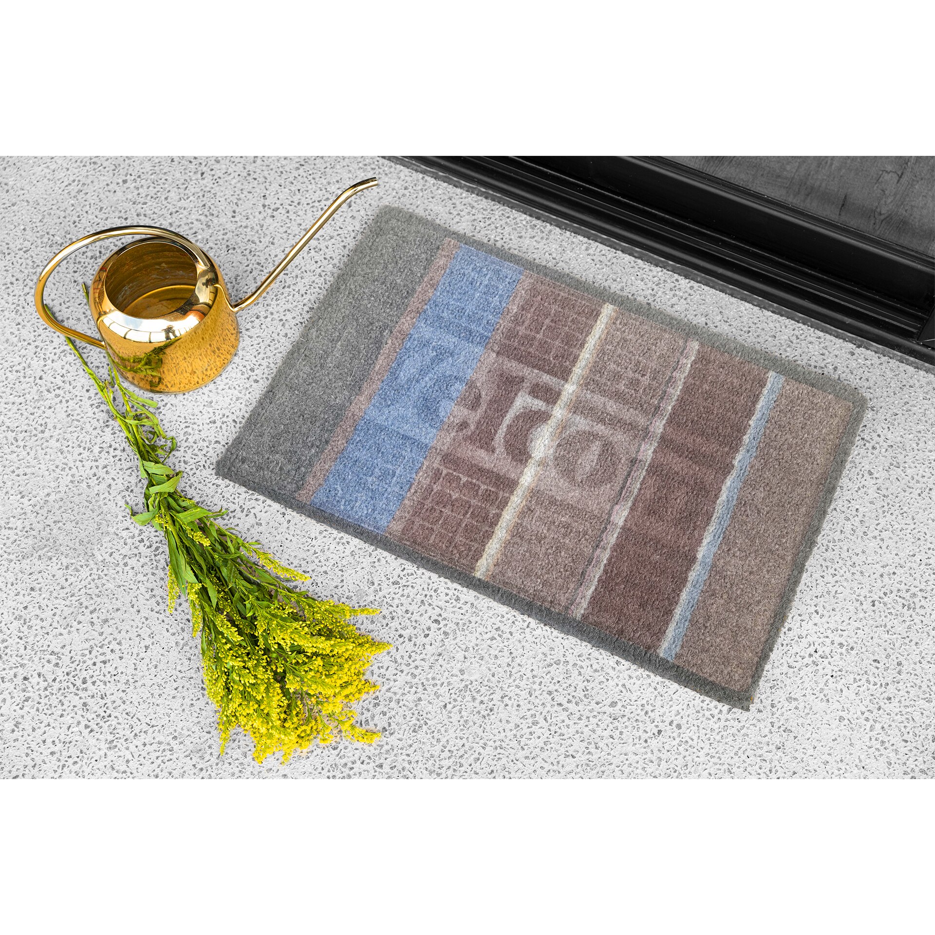 Covoras intrare antiderapant Home Decor District, PVC si textil, 40 x ...