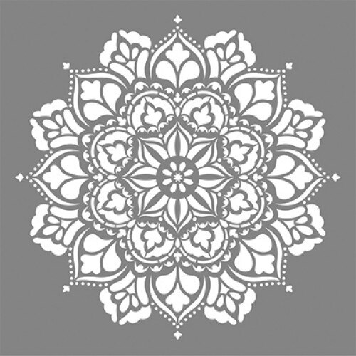 Sablon Refolosibil Mandala Indian Lotus 44x44 cm SP183 - eMAG.ro