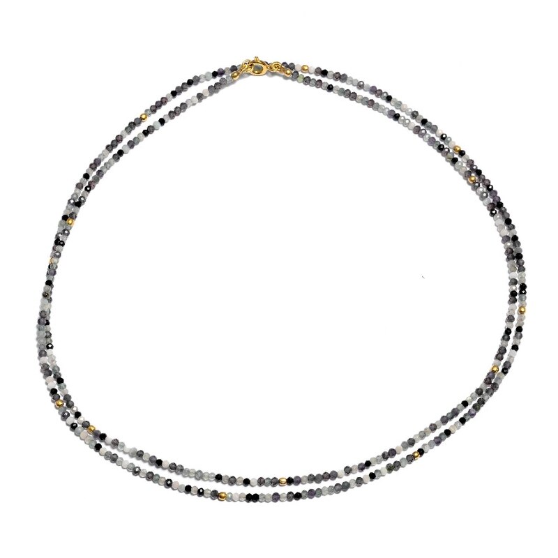 Colier placat cu aur, Buganto, Argint, 80 cm, Multicolor - eMAG.ro