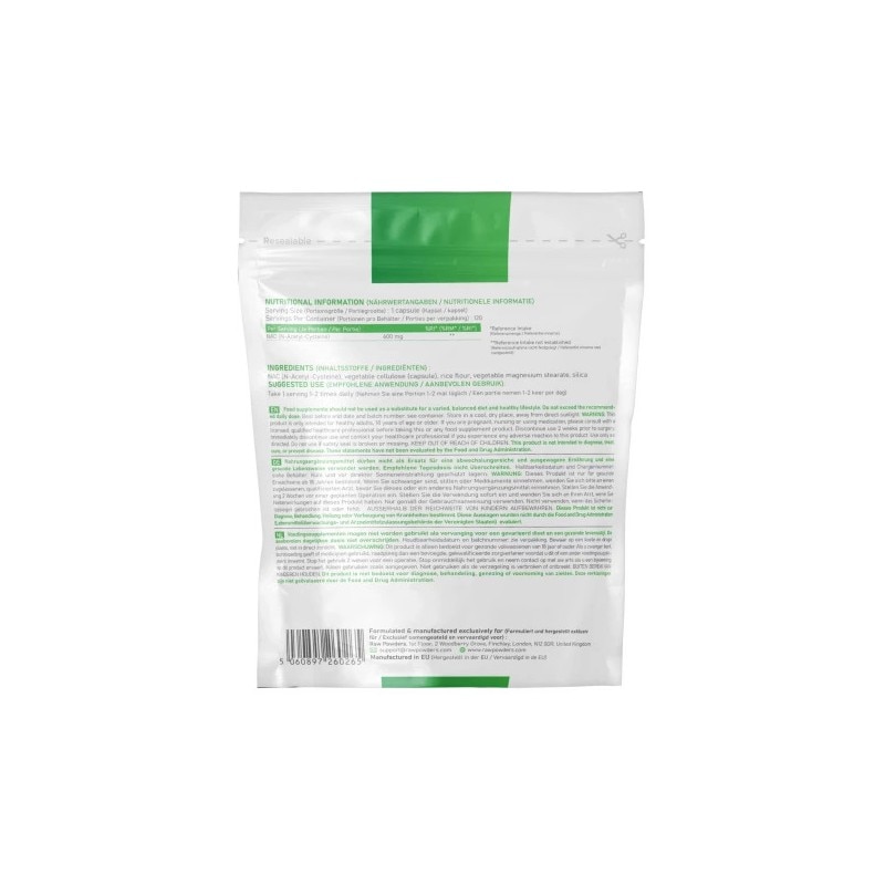Supliment alimentar Raw Powders NAC, N-Acetilcisteina, 600 mg, 120 ...