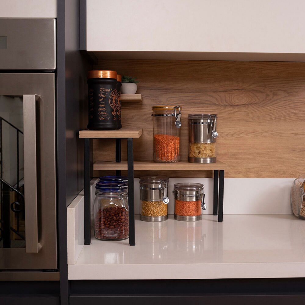 Raft universal pentru colt, Quasar & Co.®, etajera cu 3 polite, metal ...