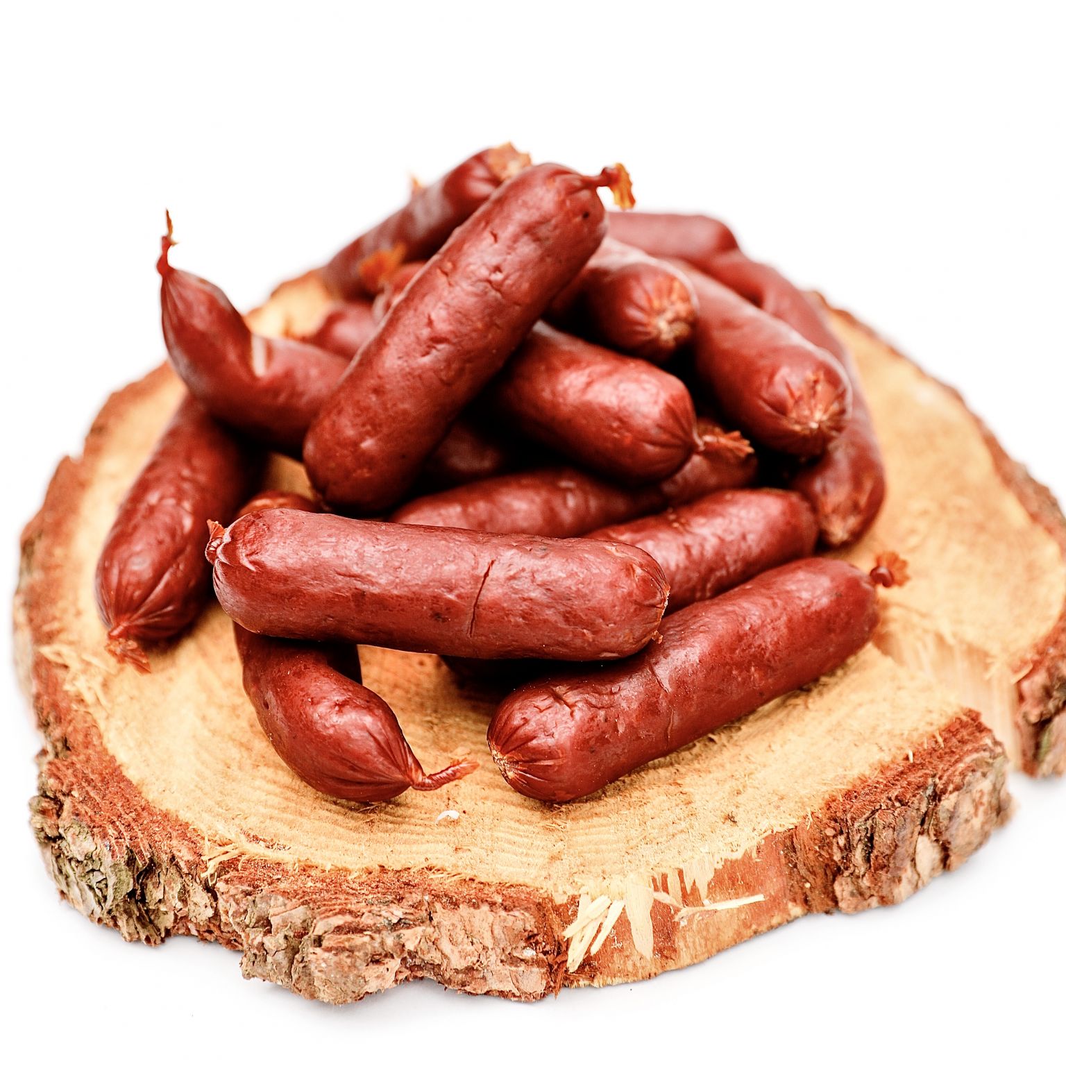 Carnati afumati pentru caini, HAPPY SNACKY, Aroma de rata, 500 g - eMAG.ro