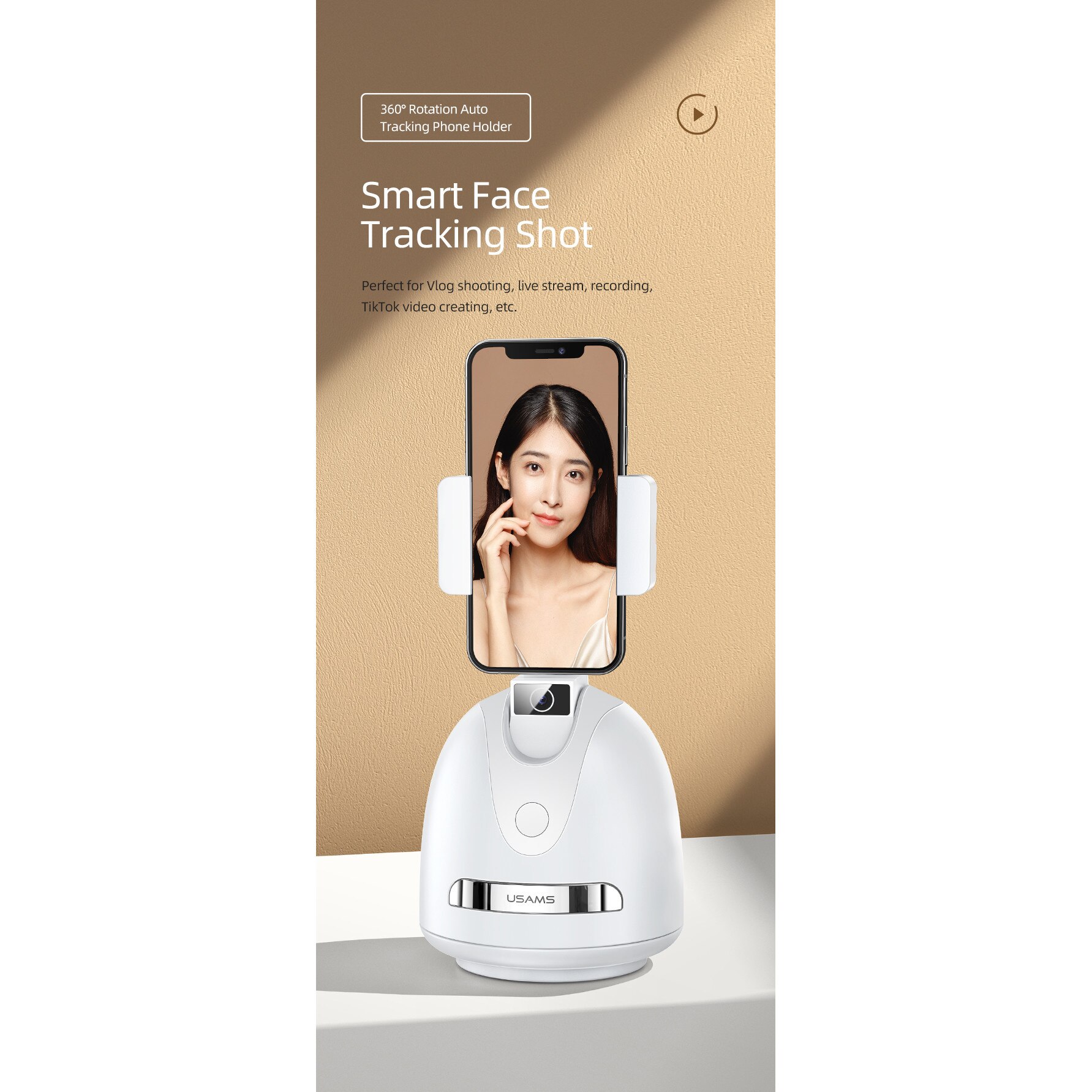 Suport telefon smart face-tracking USAMS tip robot cameraman, urmarire ...