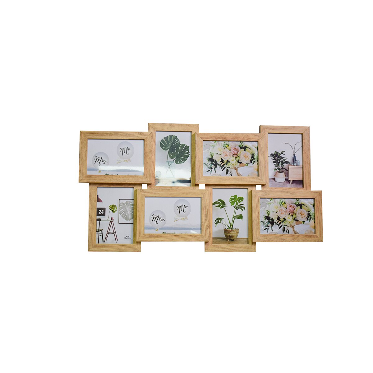 Rama foto, 8 poze, Naimeed D4591 White Wood, 61 x 32cm - eMAG.ro