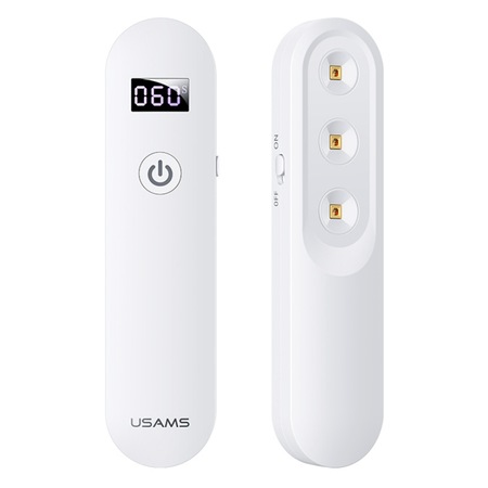 Sterilizator UV pentru telefon, Usams, Cu ecran si baterie, Alb - eMAG.ro
