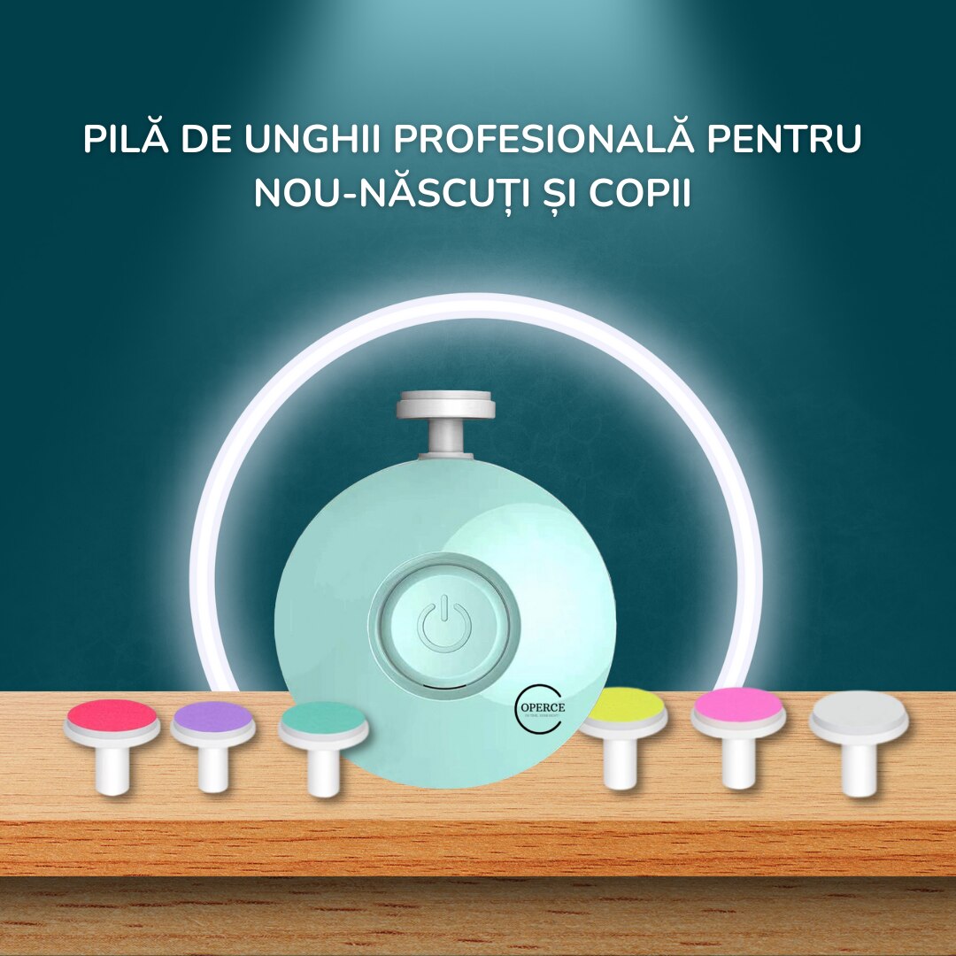 Pila de unghii electrica OPERCE™️ pentru nou nascuti si copii, Putere 0 ...