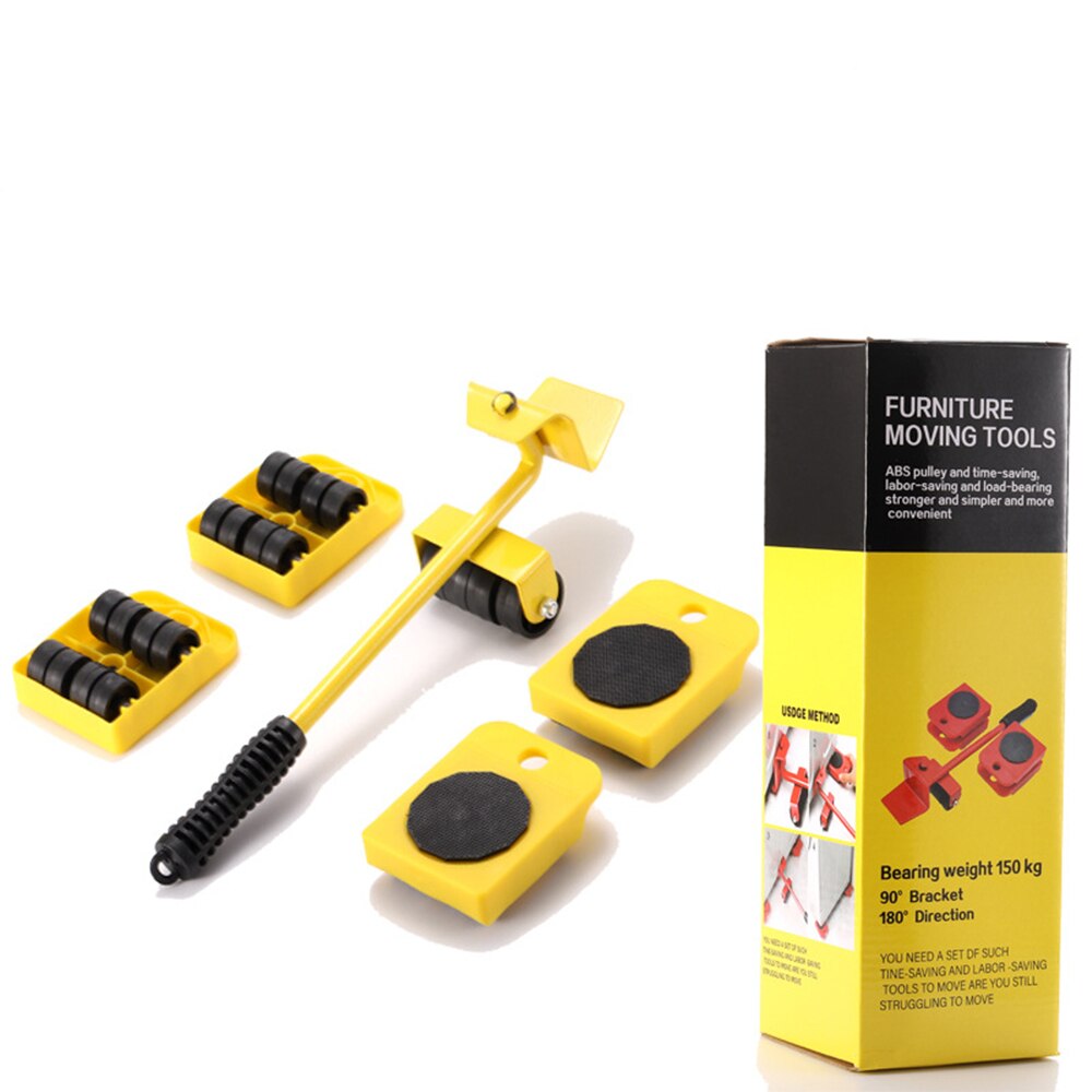 Set pentru mutarea mobilierului, 6 Piese, Fier, Galben - eMAG.ro