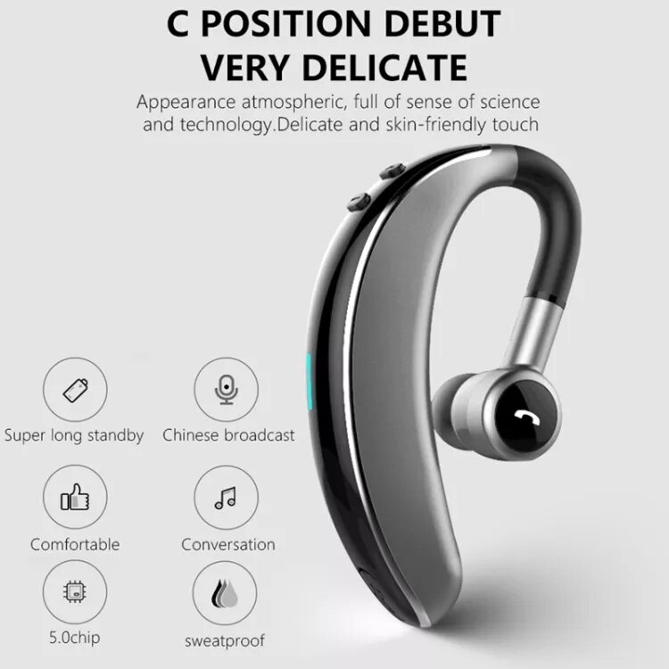 Casca stereo Bluetooth V7, Business, Neutralizare zgomot, Microfon ...