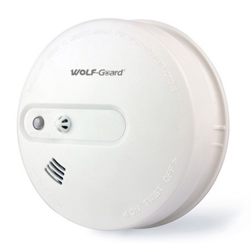 Detector de fum cu fir, WOLF GUARD, 433MHz, 128x38 mm, Alb - eMAG.ro