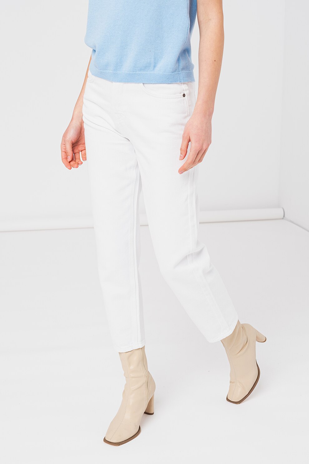 United Colors of Benetton, Straight fit farmernadrág, Fehér, 30 - eMAG.hu