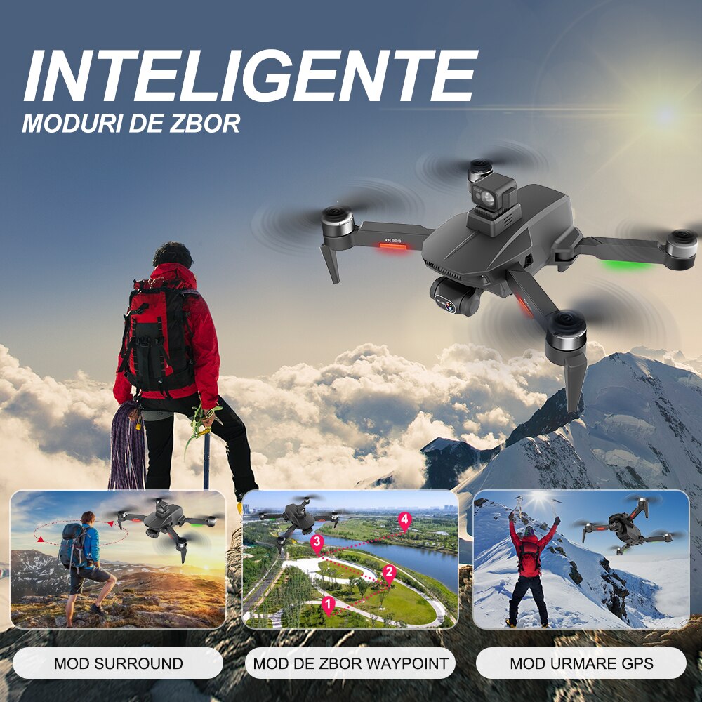 Drona pliabila GPS 5G motor fara perii, Camera antivibrare 4K EIS cu ...