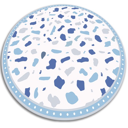 Covor de vinil, PVC, culturi abstracte, Roz, Rotund Ø 90 cm ...