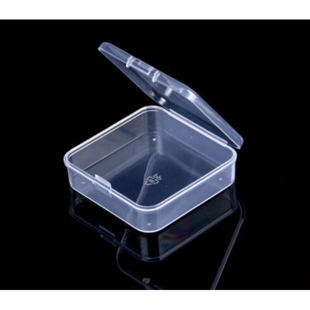 Set 5 cutiute recipient depozitare plastic transparente cu capac ...