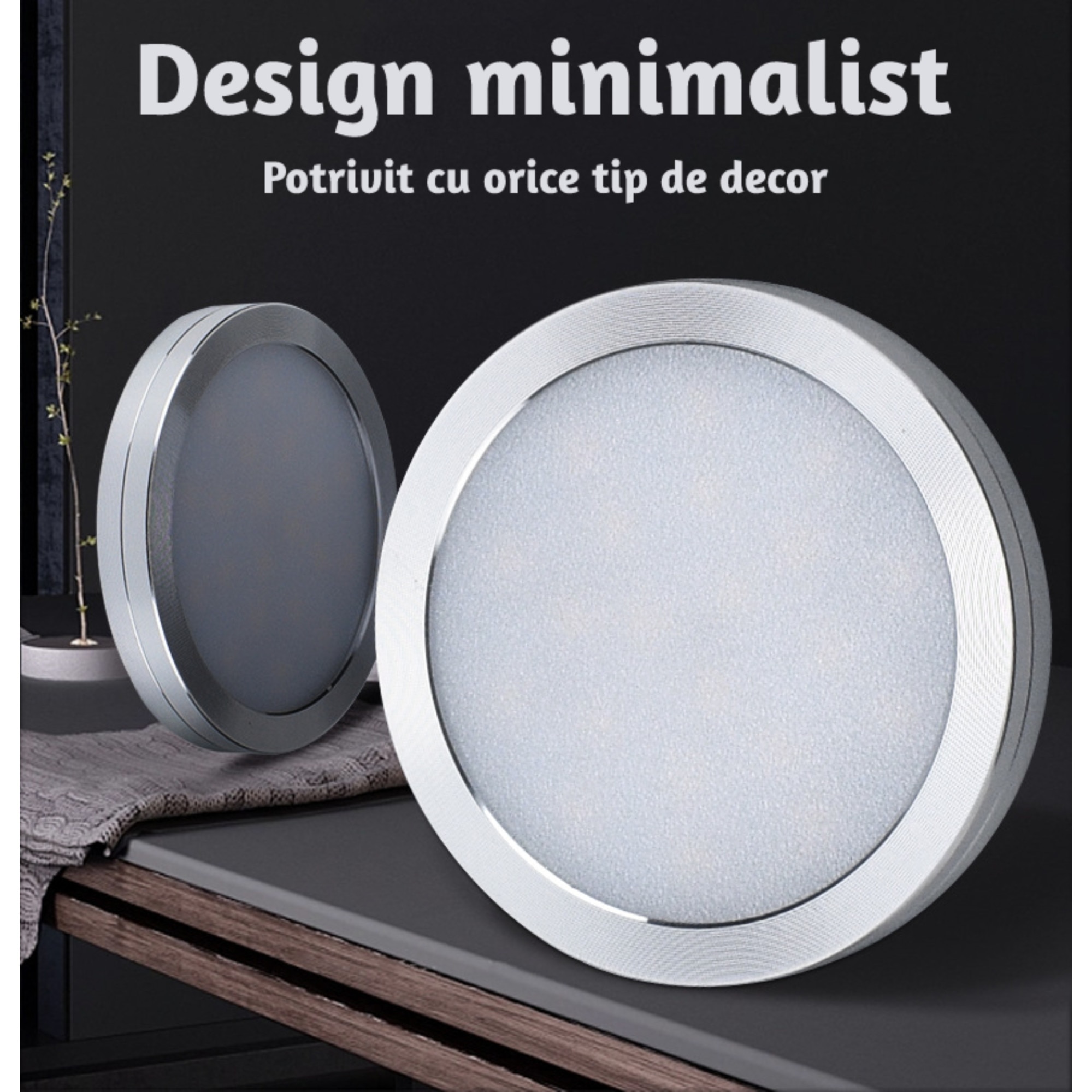 Set 6 spoturi LED pentru mobila, cu lumina super-alba 6000k, control ...