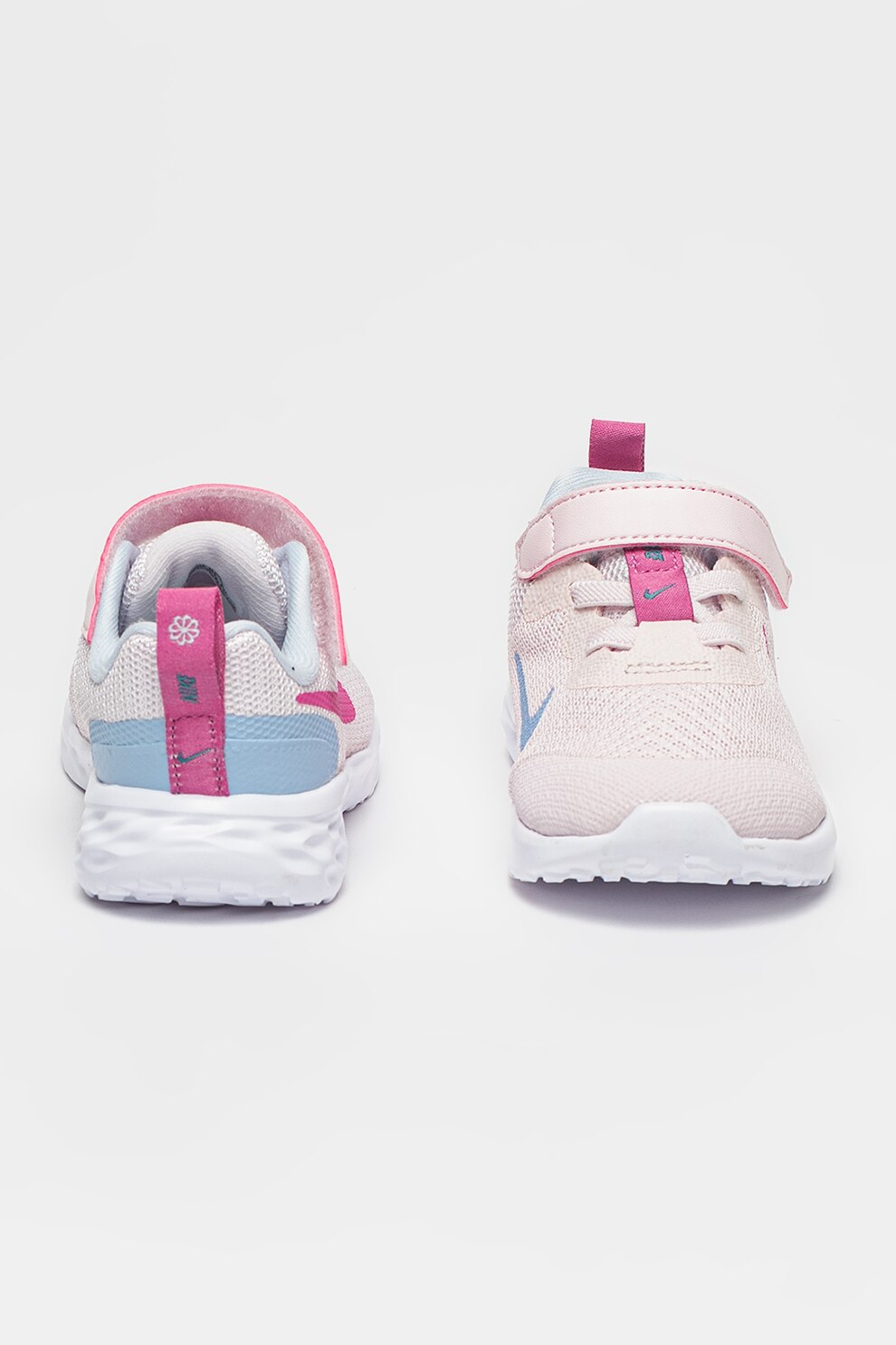 Nike, Pantofi sport usori cu inchidere velcro Revolution 6, Roz pastel, 19.5 EU - eMAG.ro