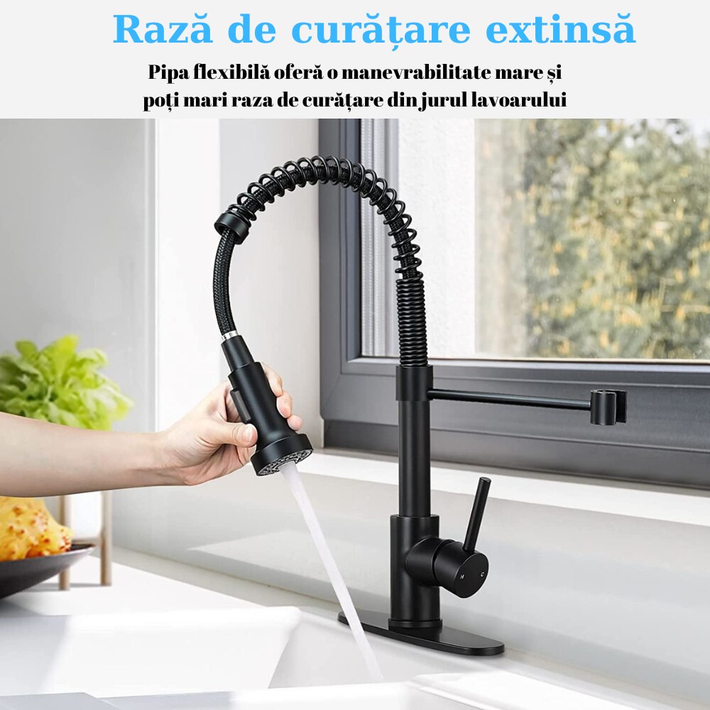 Baterie Sanitara de Bucatarie Moderna pentru Chiuveta, Perlator cu 2 ...