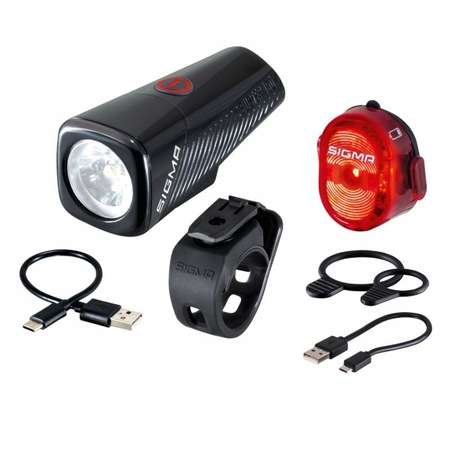 Set lumini, Sigma, BUSTER 150 + NUGGET II, 150 lm, IPX4, Negru - eMAG.ro