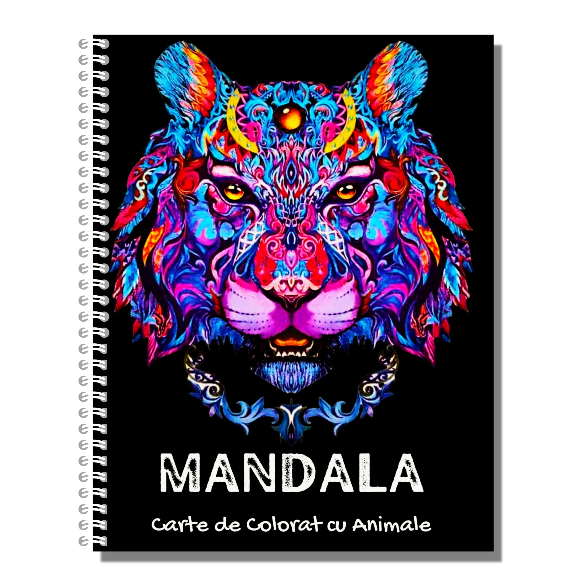 Carte de Colorat pentru Adulti, 50 de Mandale cu Animale, 102 Pagini ...