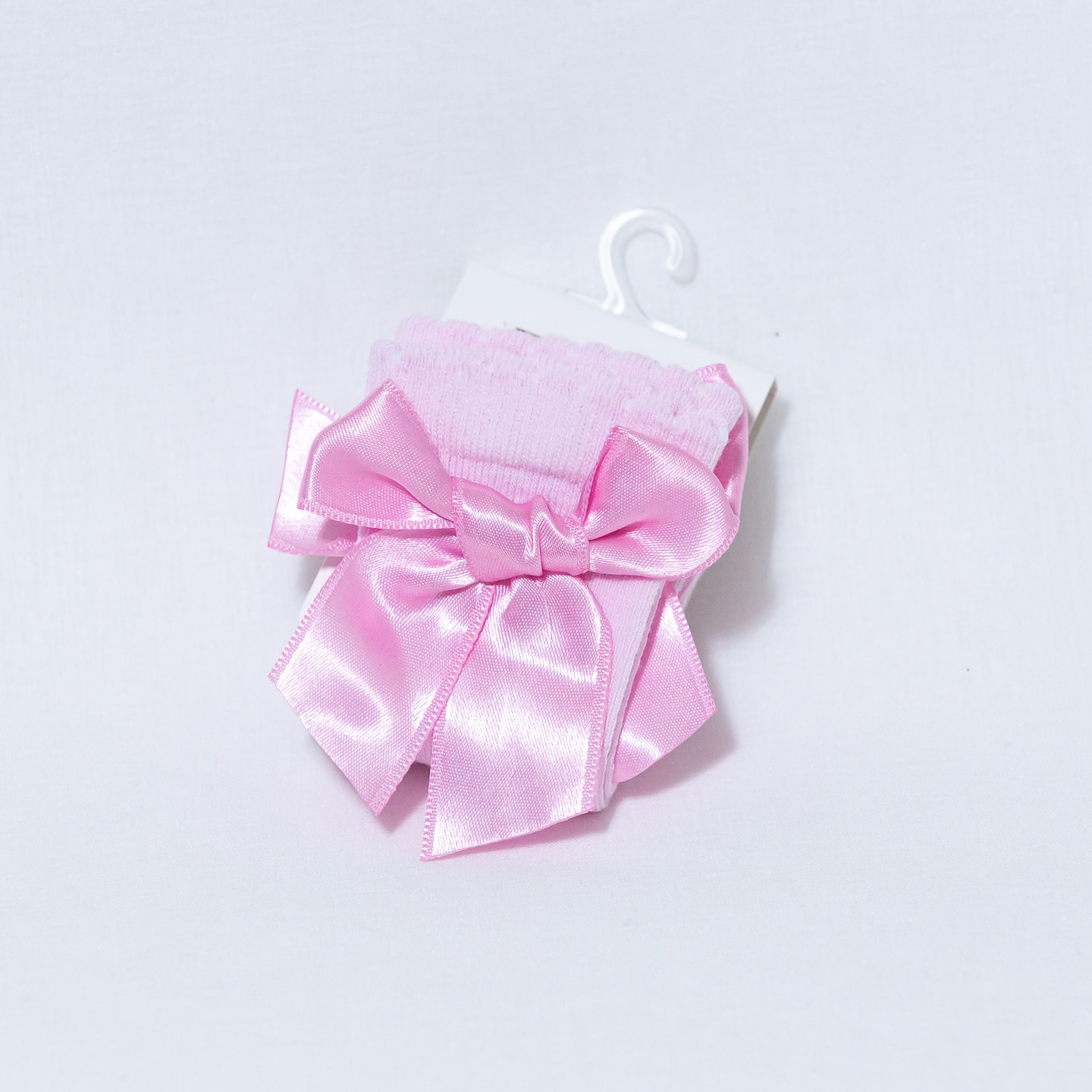 Sosete bebe cu fundita, Motat, Roz, 0-6 luni - eMAG.ro