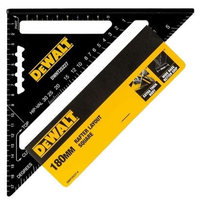 Echer metalic gradat Dewalt tip DWHT25227-0, 180 mm - eMAG.ro
