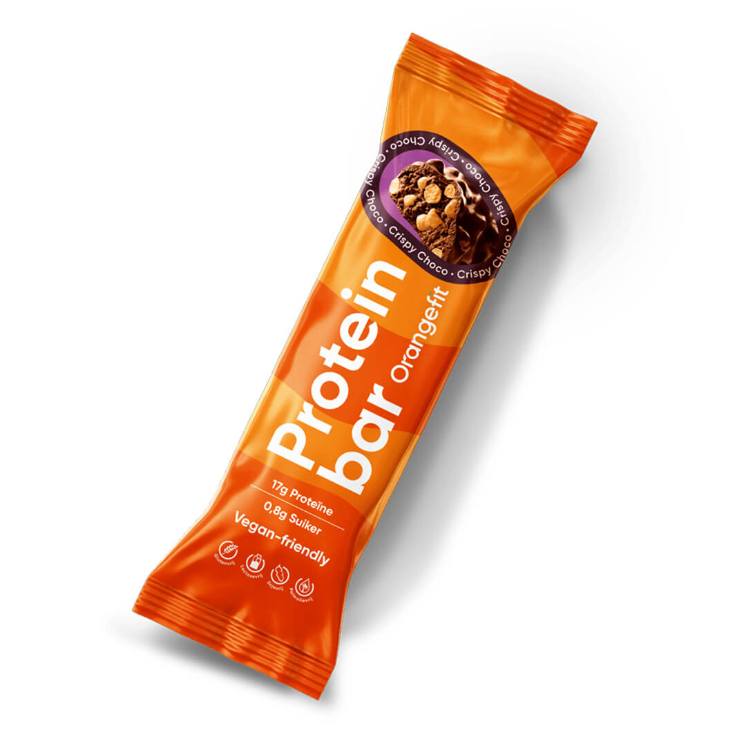 Baton proteic crocant cu ciocolata, Crispy Choco, 50g, Orangefit - eMAG.ro
