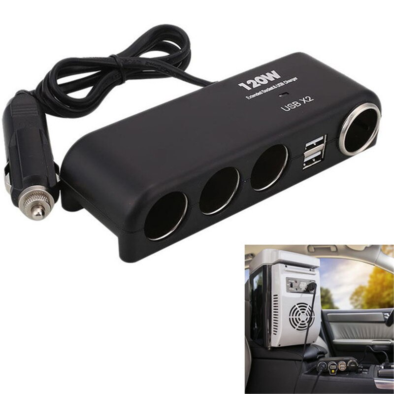 Multiplicator priza bricheta auto, MorFansi, 12V-24V, 120W, cu 4 Iesiri ...