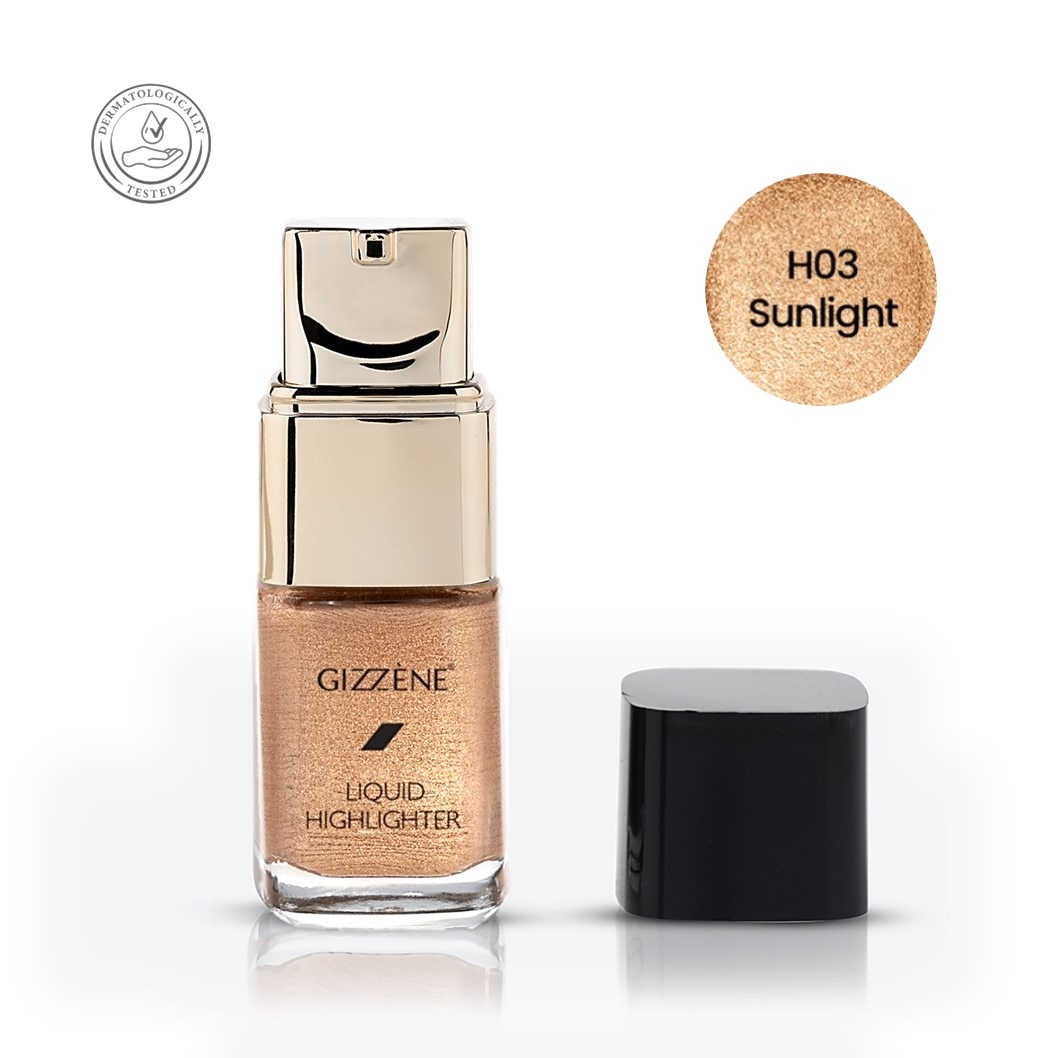 Iluminator lichid fata si corp Gizzene Liquid Highlighter 03 Sunlight ...