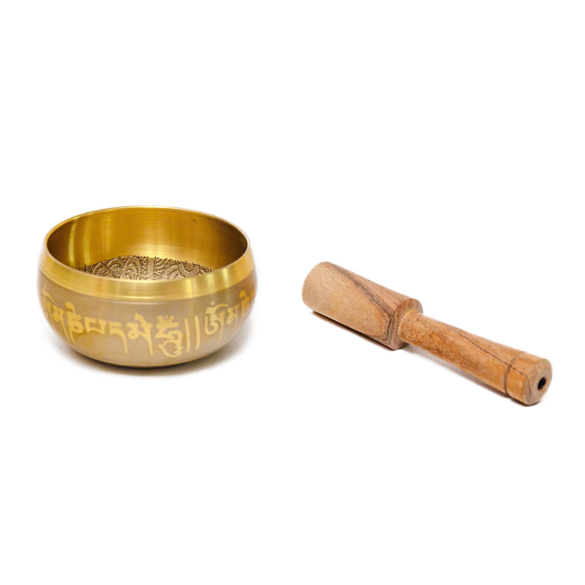 Vas tibetan - Bol cantator auriu, mic din aliaje metalice, 14 cm - eMAG.ro