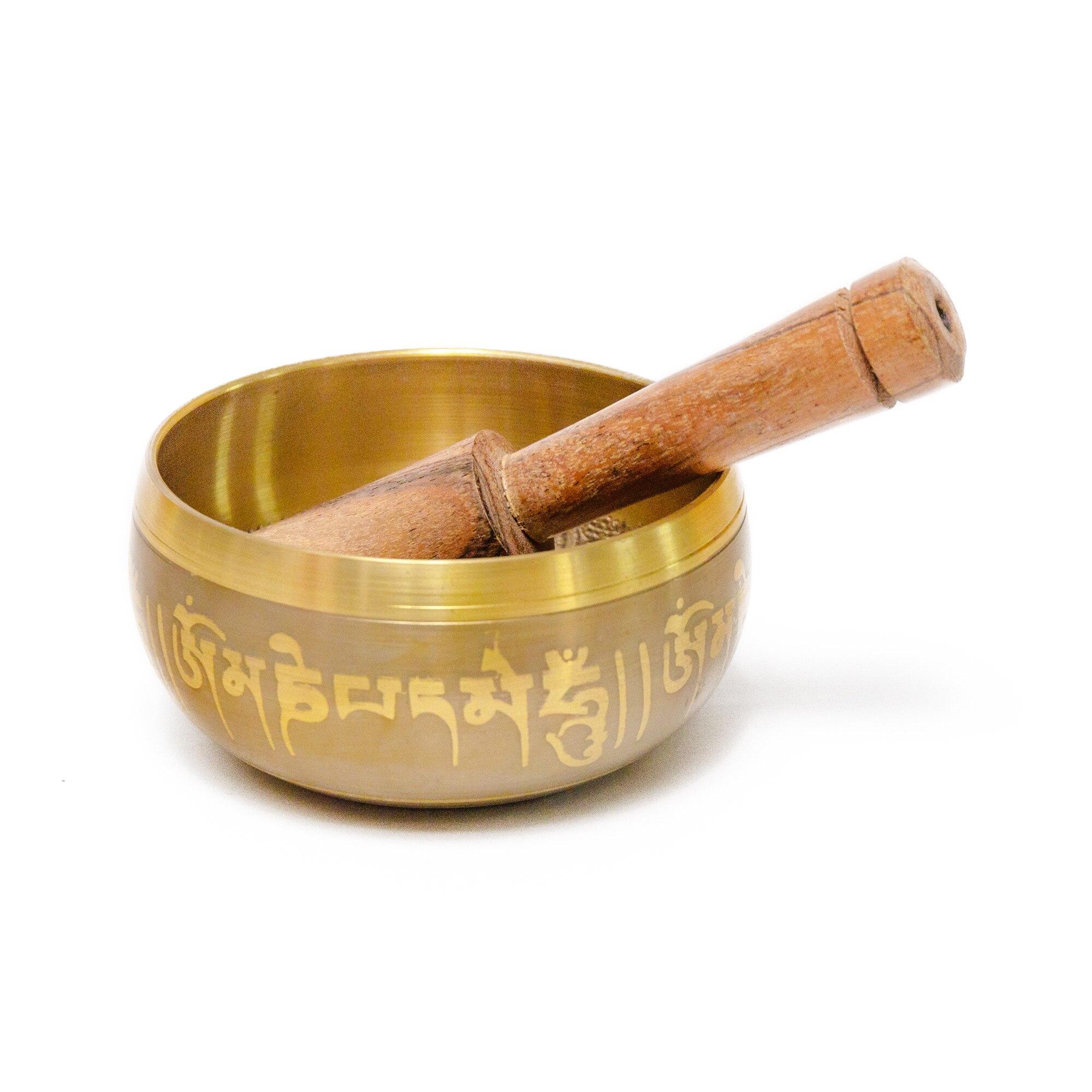 Vas tibetan - Bol cantator auriu, mic din aliaje metalice, 14 cm - eMAG.ro