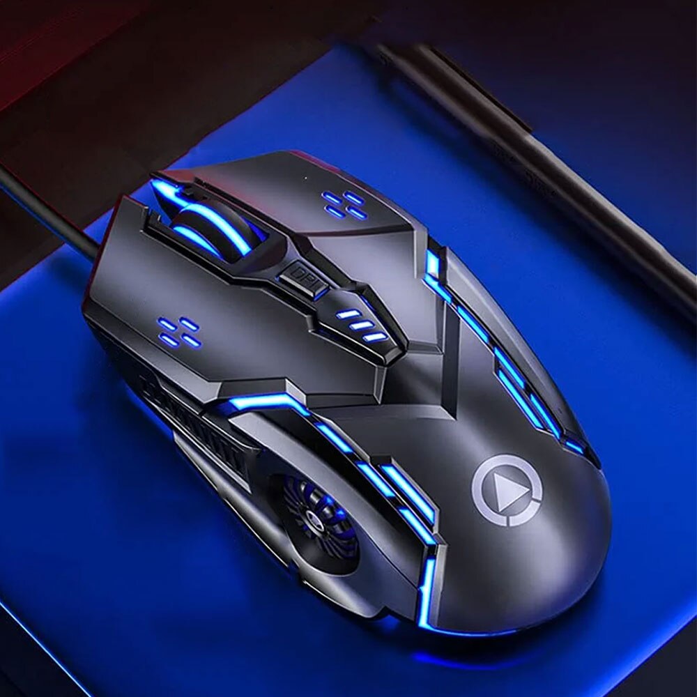 Mouse Gaming, Vaxiuja, 3200 DPI, 6 Butoane, Lungime cablu 1.5m, RGB ...