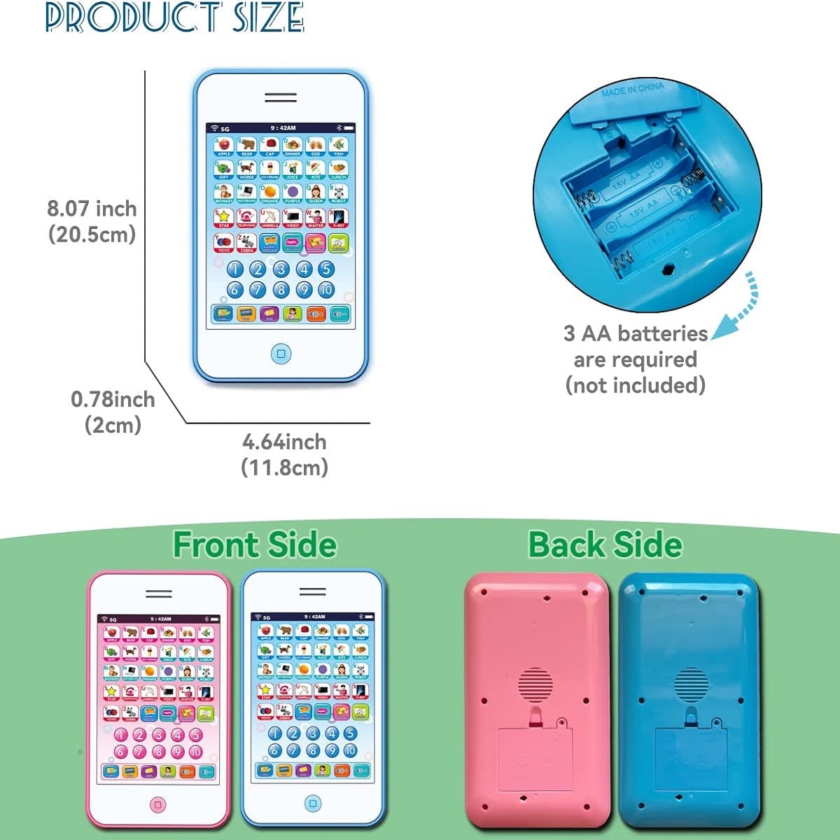 Telefon de jucarie cu touch si sunete, MorFansi, jucarie educativa ...