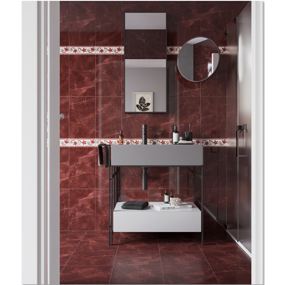 Brau faianta Tropicca Claret Red, 7.5 x 40 cm, 1 placa - eMAG.ro