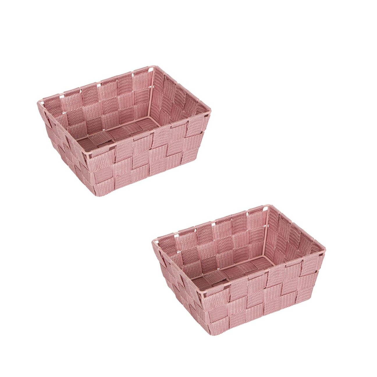 Set 2 Cosuri depozitare tricotat, roz, 20x15x8.5cm - eMAG.ro