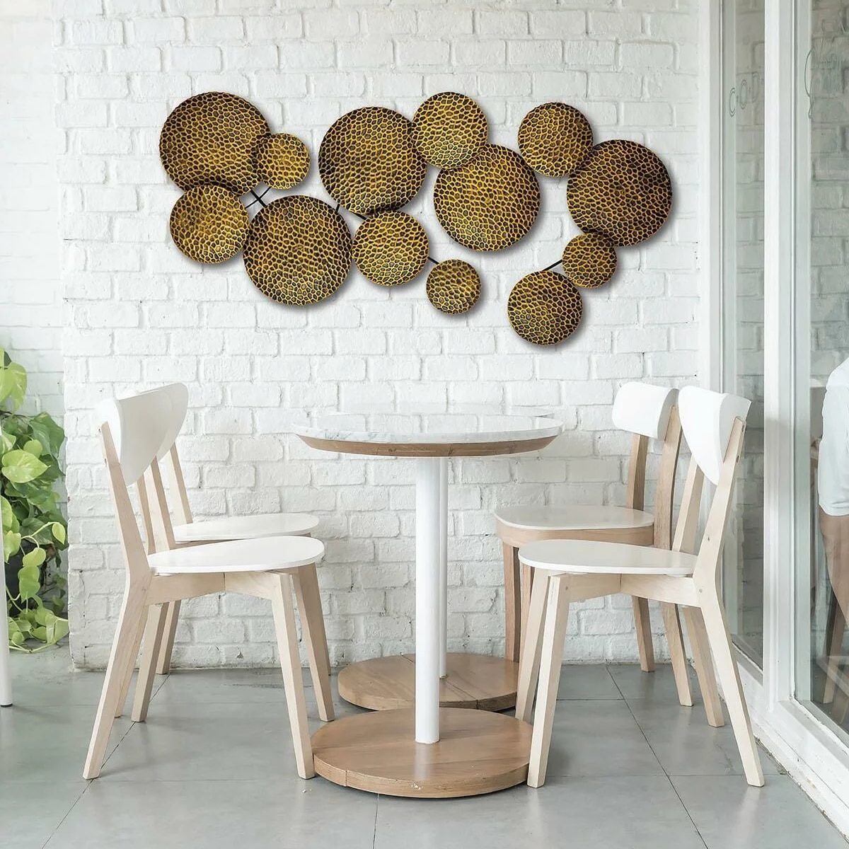Panou metalic decorativ perete 3D, Deco Art Studio Casa, 112 x 43 cm ...