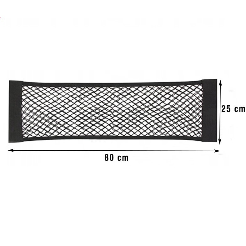 Plasa de organizare portbagaj auto, cu Velcro, 80x25cm, Negru - eMAG.ro