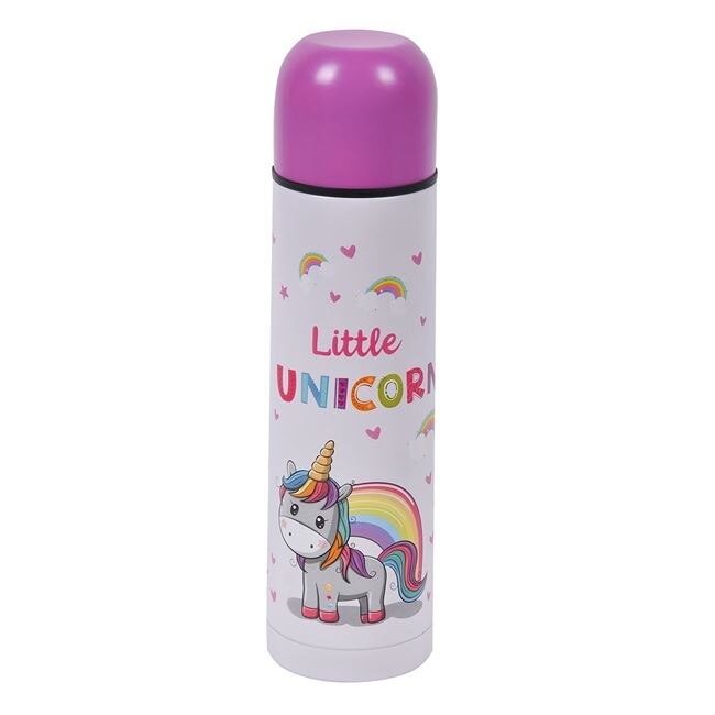 Sticla termos metalica Unicorn pentru bauturi, izoterm, 500 ml - eMAG.ro