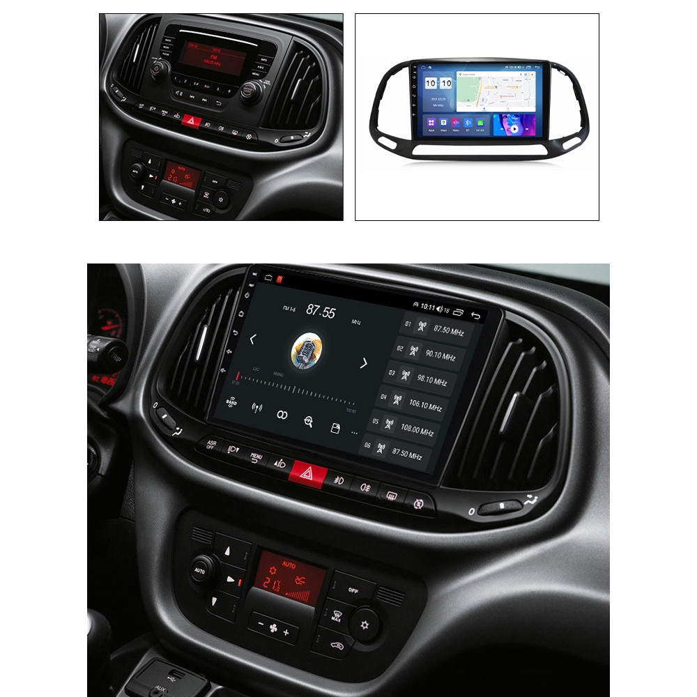 Navigatie dedicata Fiat Doblo 2015-2019, NAVI-IT,2 GB RAM si 32 GB ROM ...