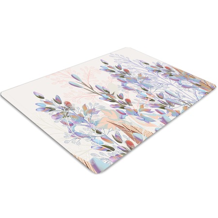 Covor PVC, Tulup, Vinil, Dreptunghi, Frunze pastelate, Roz, 100 cm x 70 ...