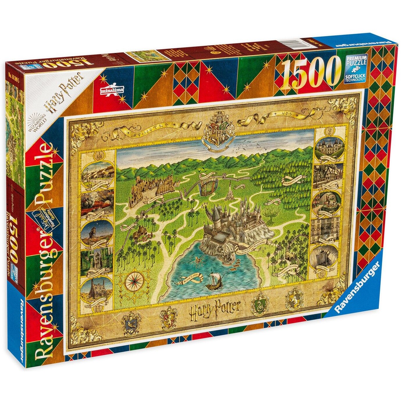 Пъзел Ravensburger от 1500 части - карта на Хогуортс - eMAG.bg