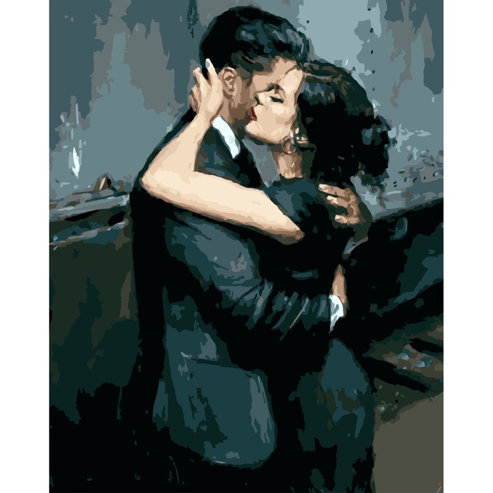 Pictura pe numere Criando, Set complet, Panza de bumbac pe rama lemn ...