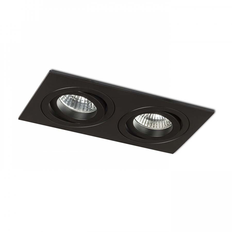 Spot LED dublu, Rendl, Metal, Incastrabil, Negru - eMAG.ro