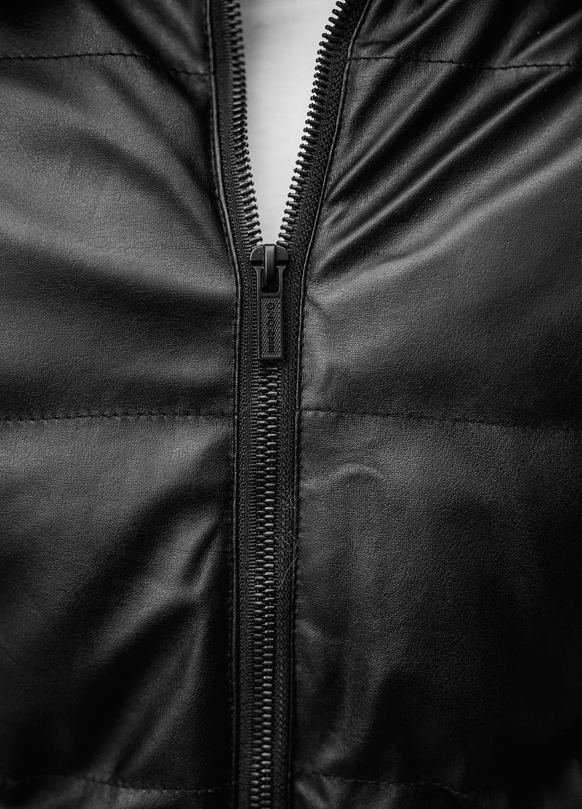 Geaca de piele barbati neagra OZONEE O/M795 XL - eMAG.ro