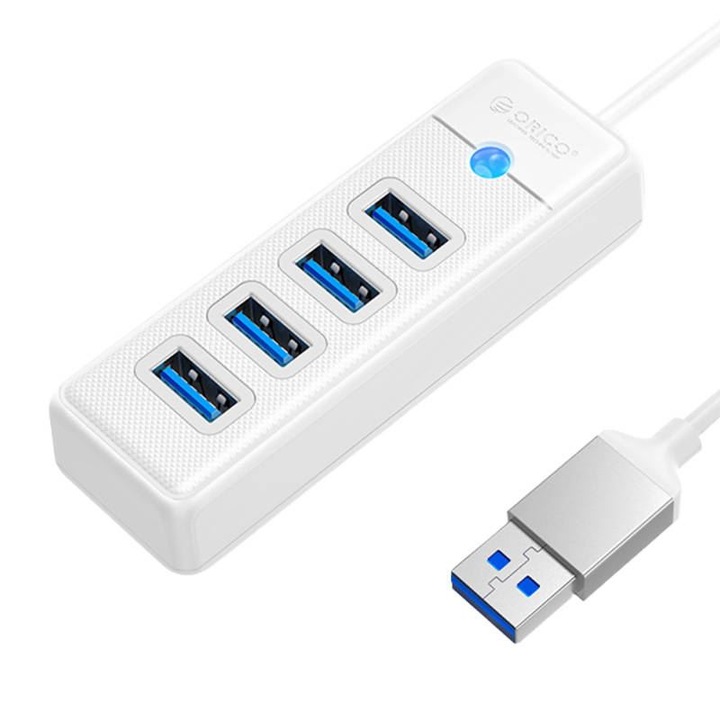 Orico 4x USB 3.0 Hub fehér (PW4U-U3-015-WH-EP) (PW4U-U3-015-WH-EP ...