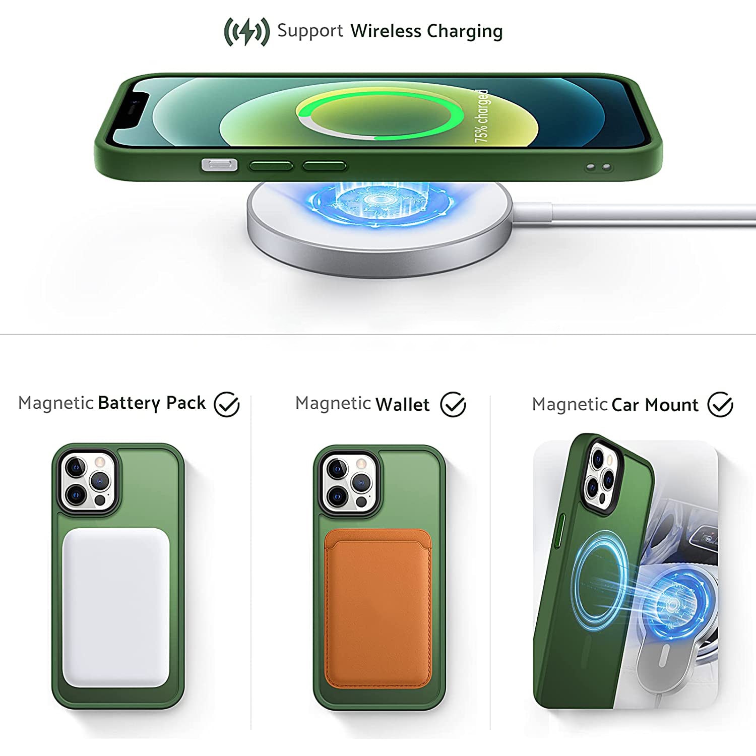 Husa pentru IPhone 12 PRO MAX, MobileSmart MagSafe, Hybrid ultra slim ...