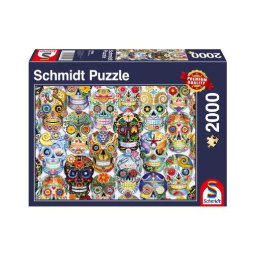 Puzzle Schmidt din 2000 de piese - Cranii cu flori - eMAG.ro