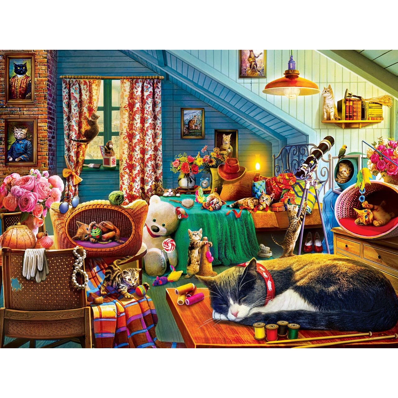 Puzzle Master Pieces 550 de piese - Somnul pisicii - eMAG.ro