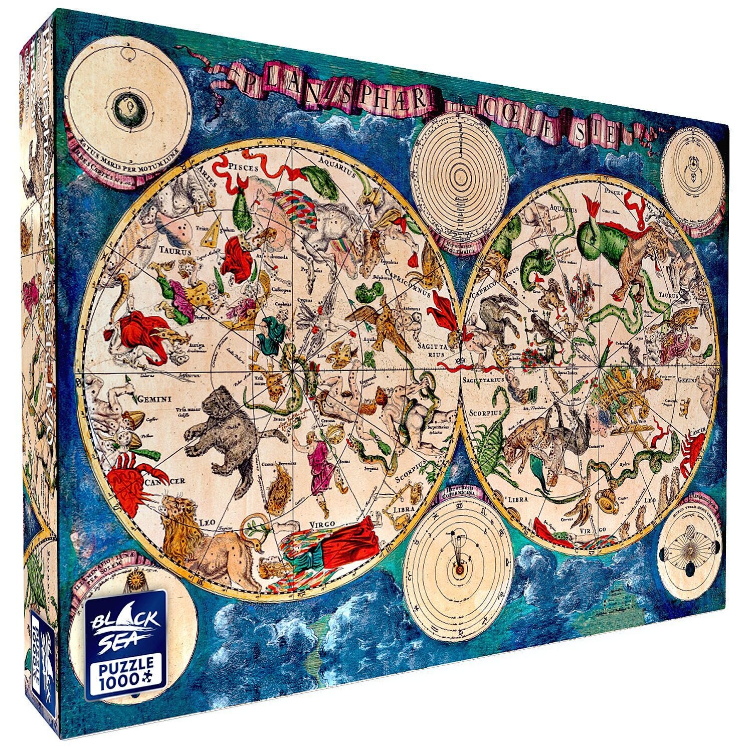 Пъзел Black Sea Puzzles Map of the sky 1670, 1000 части - eMAG.bg