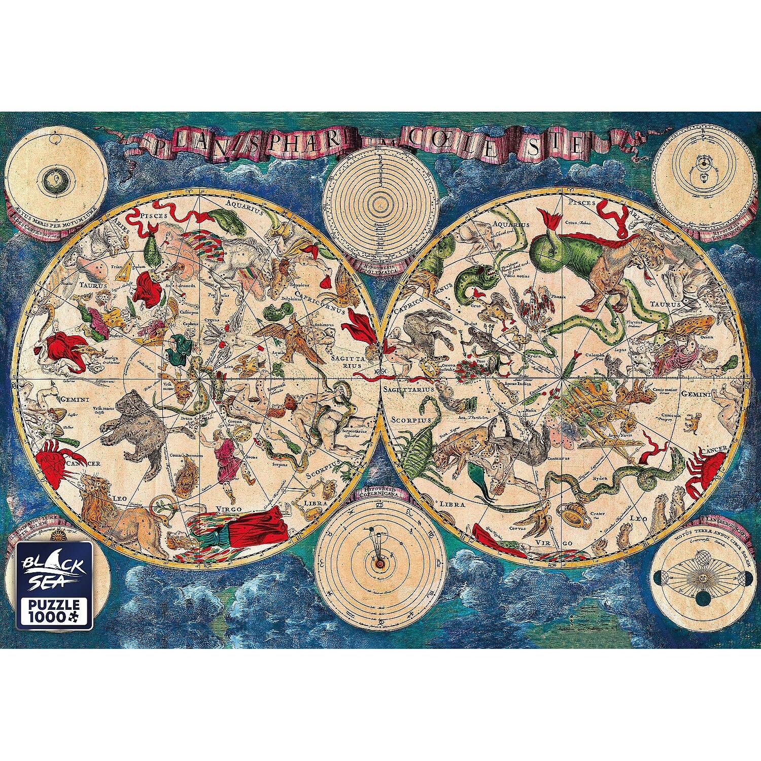 Пъзел Black Sea Puzzles Map of the sky 1670, 1000 части - eMAG.bg