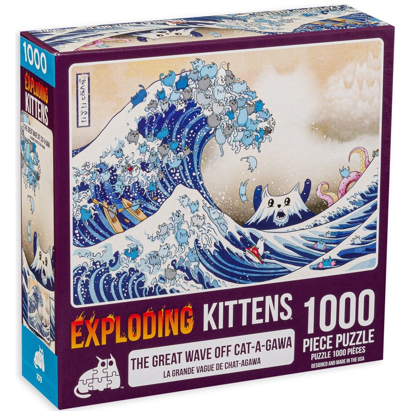 Puzzle Exploding Kittens de 1000 piese - Marele val de langa Katagawa ...