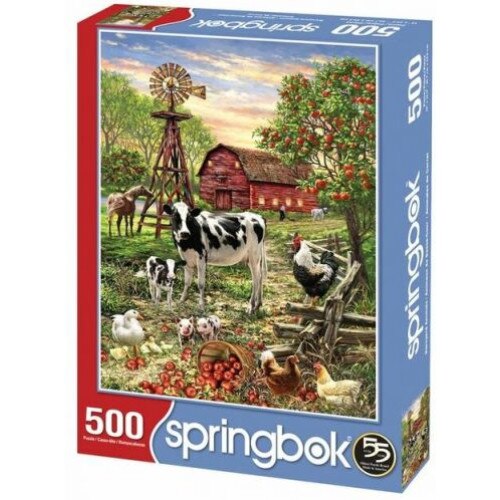 Puzzle Springbok de 500 piese - Barnyard Animals - eMAG.ro